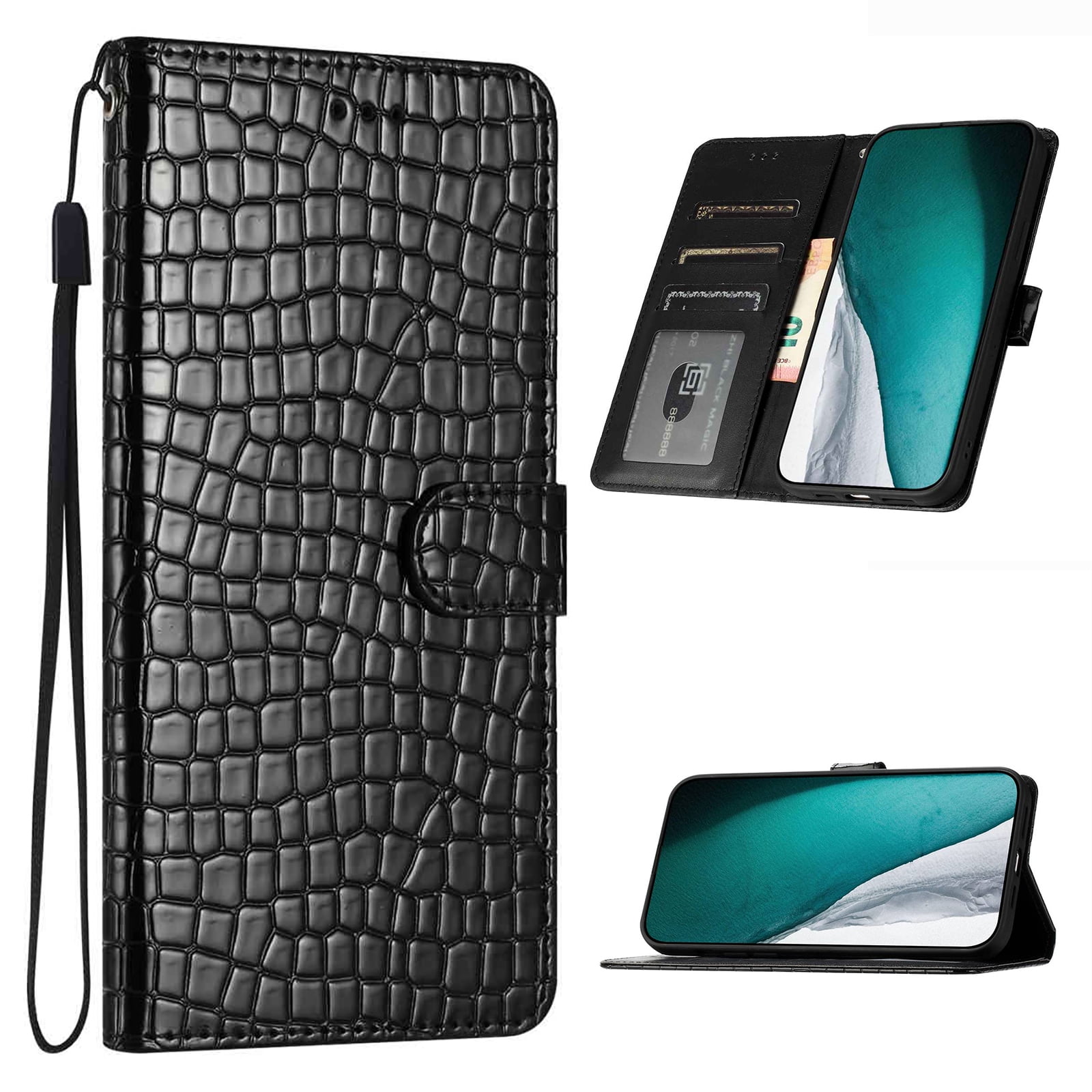 for Samsung Galaxy S25 Ultra Wallet Case for Women Girls, Crocodile ...