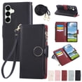 For Samsung Galaxy S25 Wallet Case with Card Holder/Crossbody Strap ...
