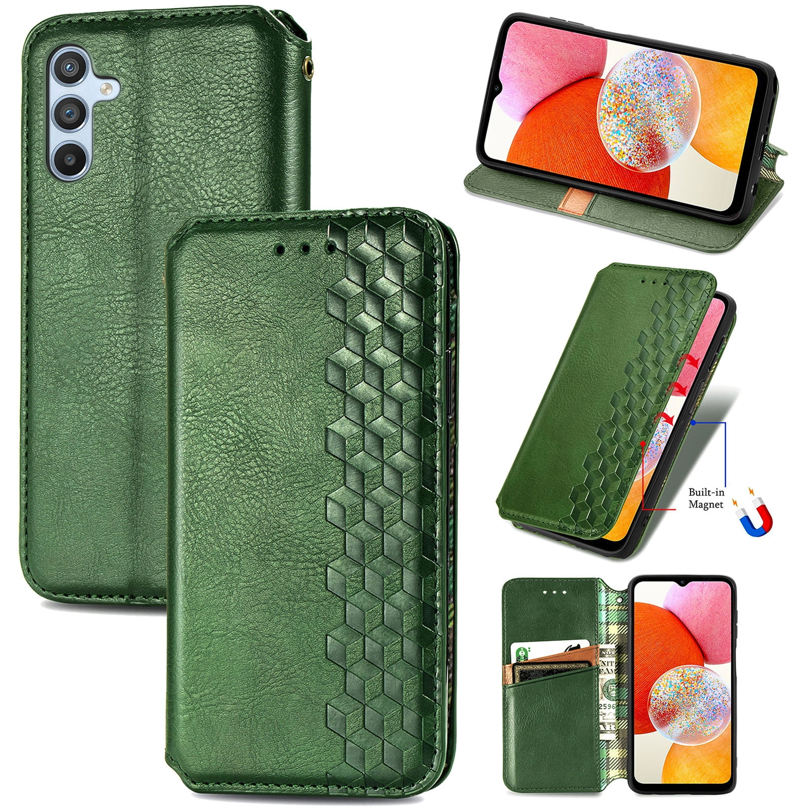 for Samsung Galaxy S25+ Wallet Case, Men's Retro Premium Business PU ...