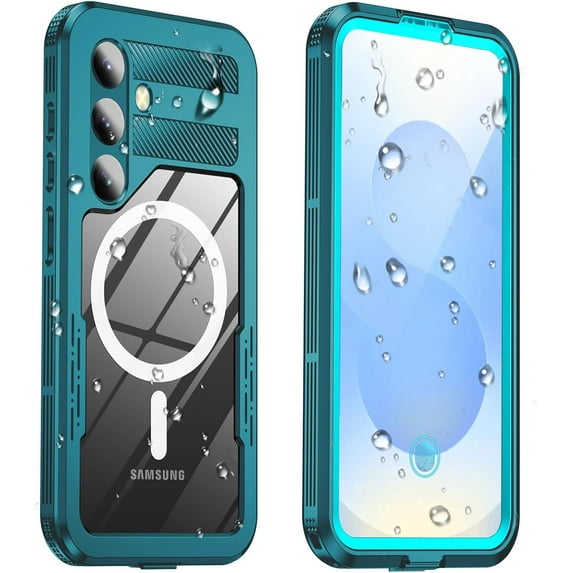 for Samsung Galaxy S25 Waterproof Case, [Fit Magsafe] [Built-in Screen ...
