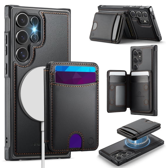 for Samsung Galaxy S26 Ultra Back Case + Detachable Magnetic Card Slots ...