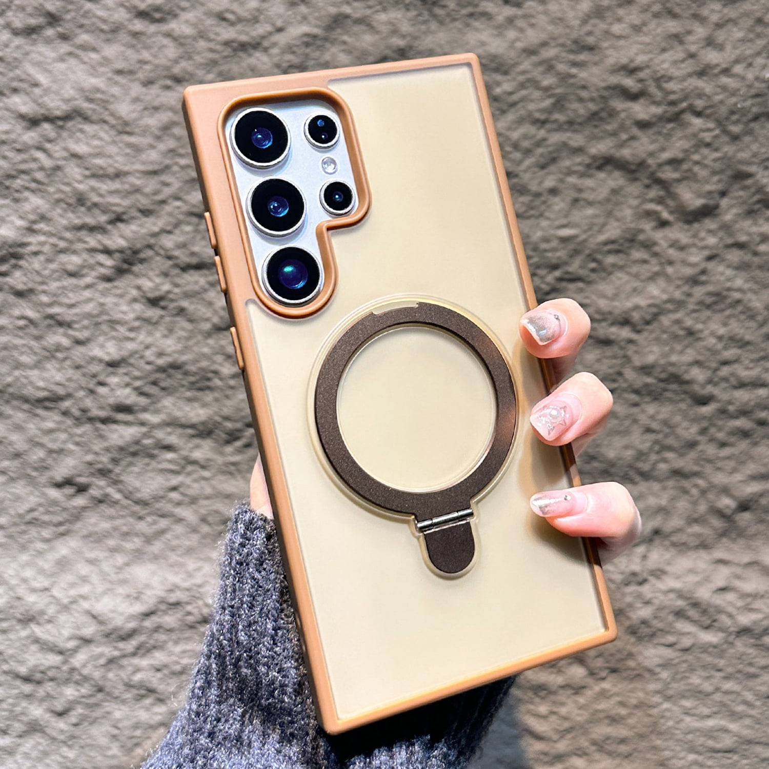 for Samsung Galaxy S26 Ultra Case with Invisible Ring Stand, Military ...