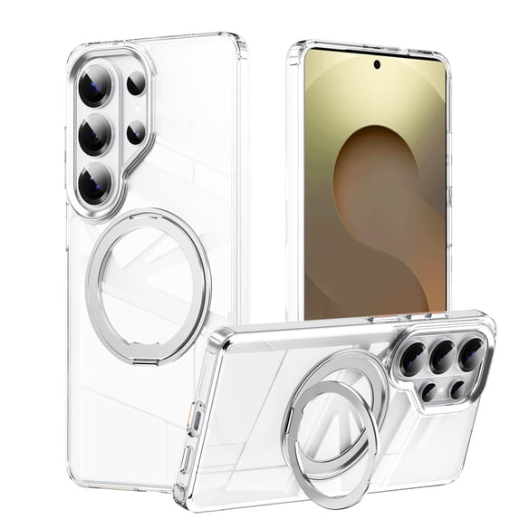 for Samsung Galaxy S26 Ultra Clear Case with Magnetic Stand [Compatible ...
