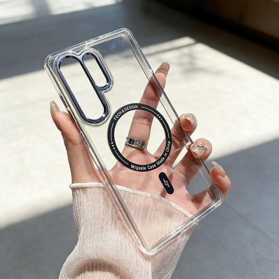for Samsung Galaxy S26 Ultra Clear Magnetic Case, Shockproof Phone Case ...