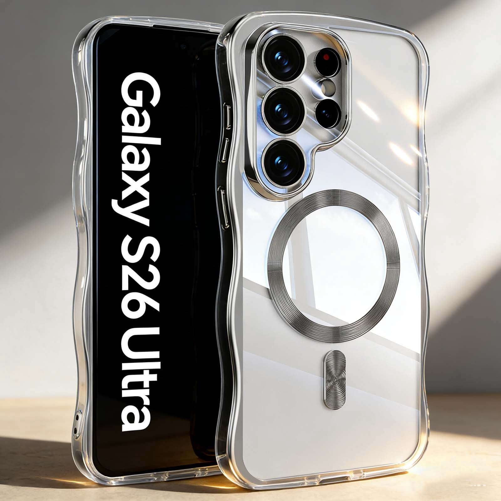 For Samsung Galaxy S26 Ultra Magnetic Phone Case,Cute Wavy ...