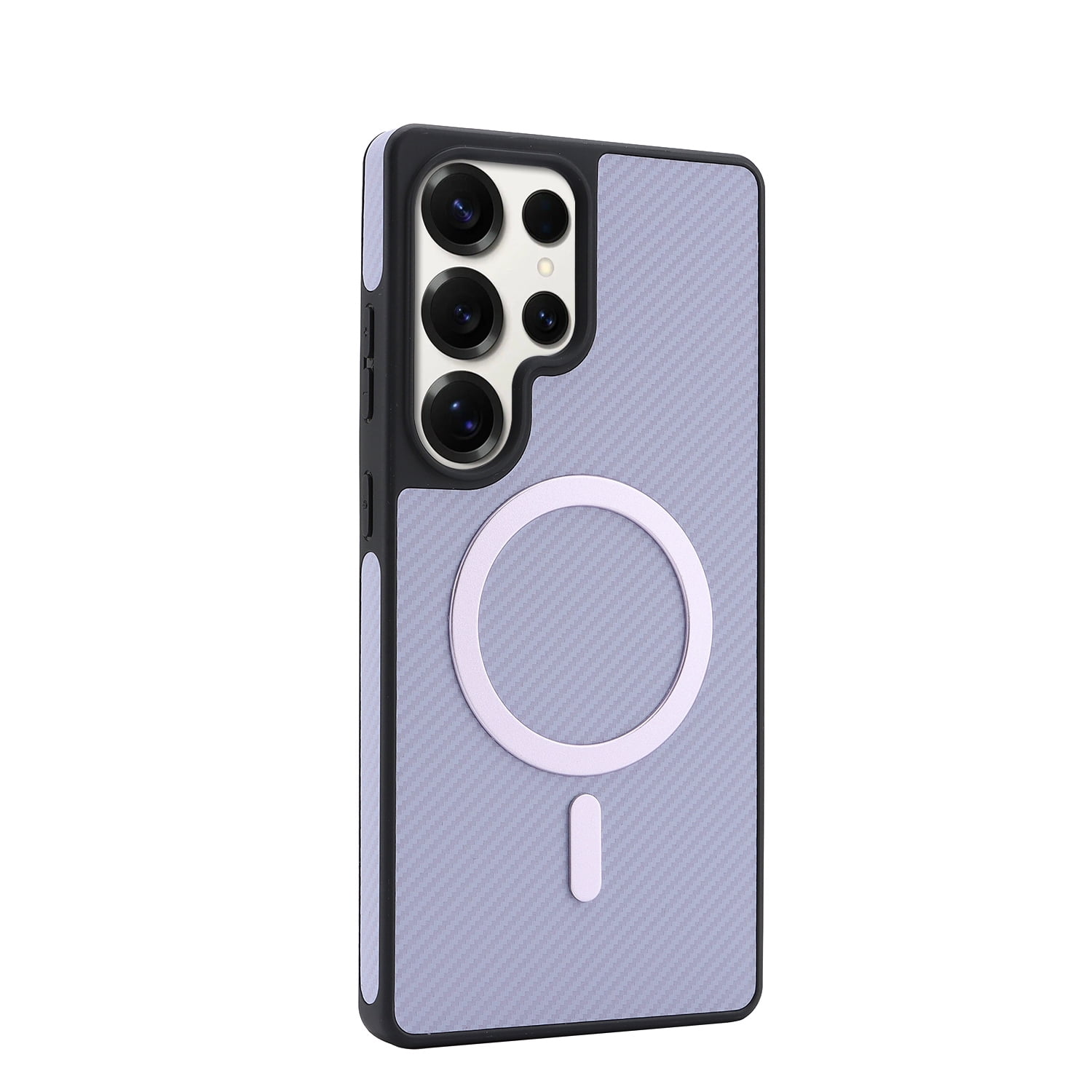 For Samsung Galaxy S26 Ultra Phone Case,Fiber Pattern PU Leather Back ...