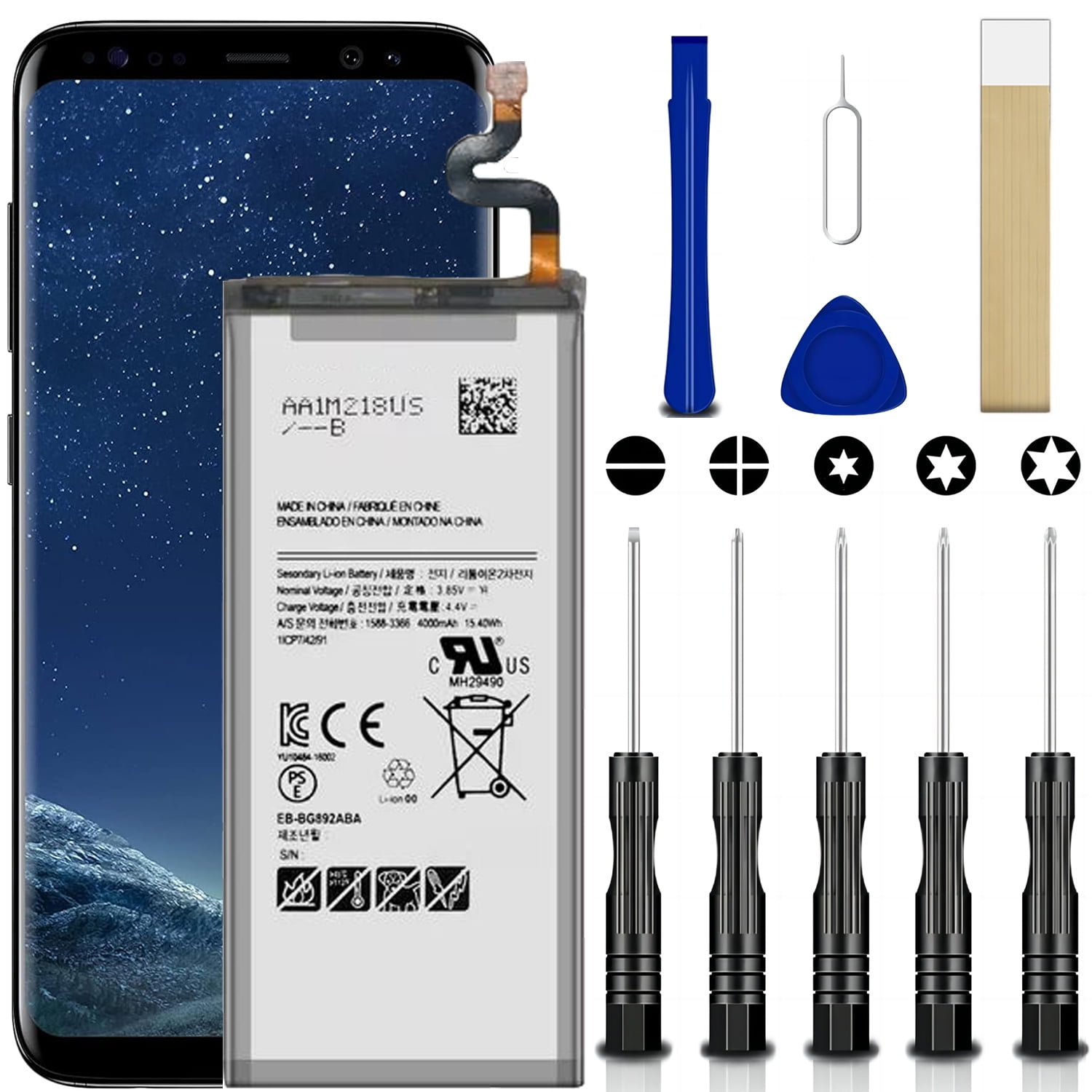 for Samsung Galaxy S8 Active Battery, Replacement Battery for Galaxy S8 ...