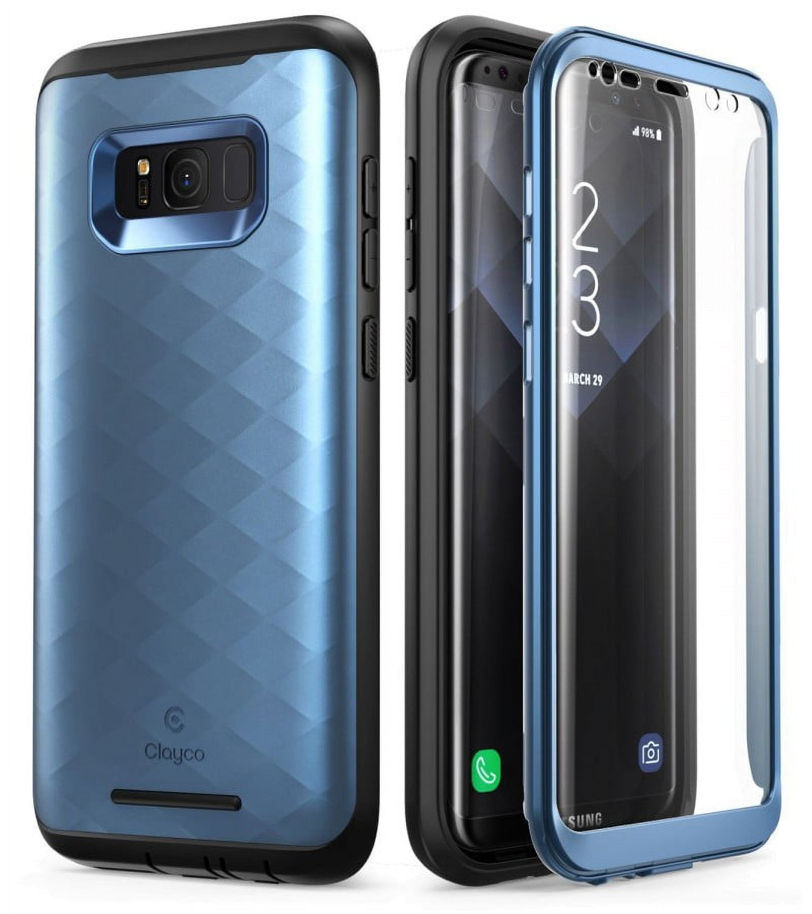 Samsung Galaxy S8 Case, Clayco [Hera Series] [Updated Version] Full-body Rugged Case with Built ...