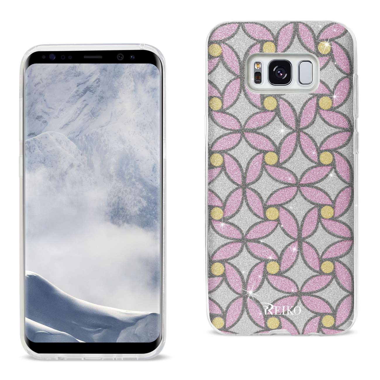 Samsung Galaxy S8 Edge/ S8 Plus Shine Glitter Shimmer Flower Hybrid ...