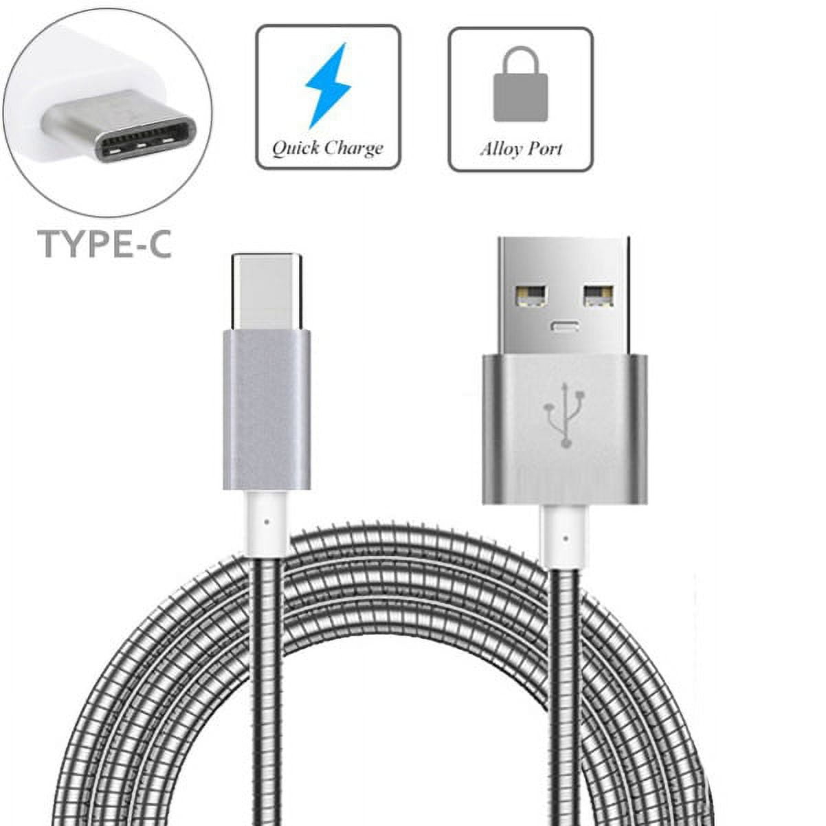 Samsung Galaxy S8 Metal Braided Type-C USB Cable Charging Power Sync ...