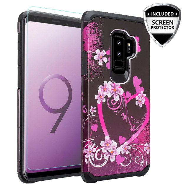 Samsung Galaxy S9 Case, SM-G960 Slim [Dual Layer] Hybrid Shock Proof ...