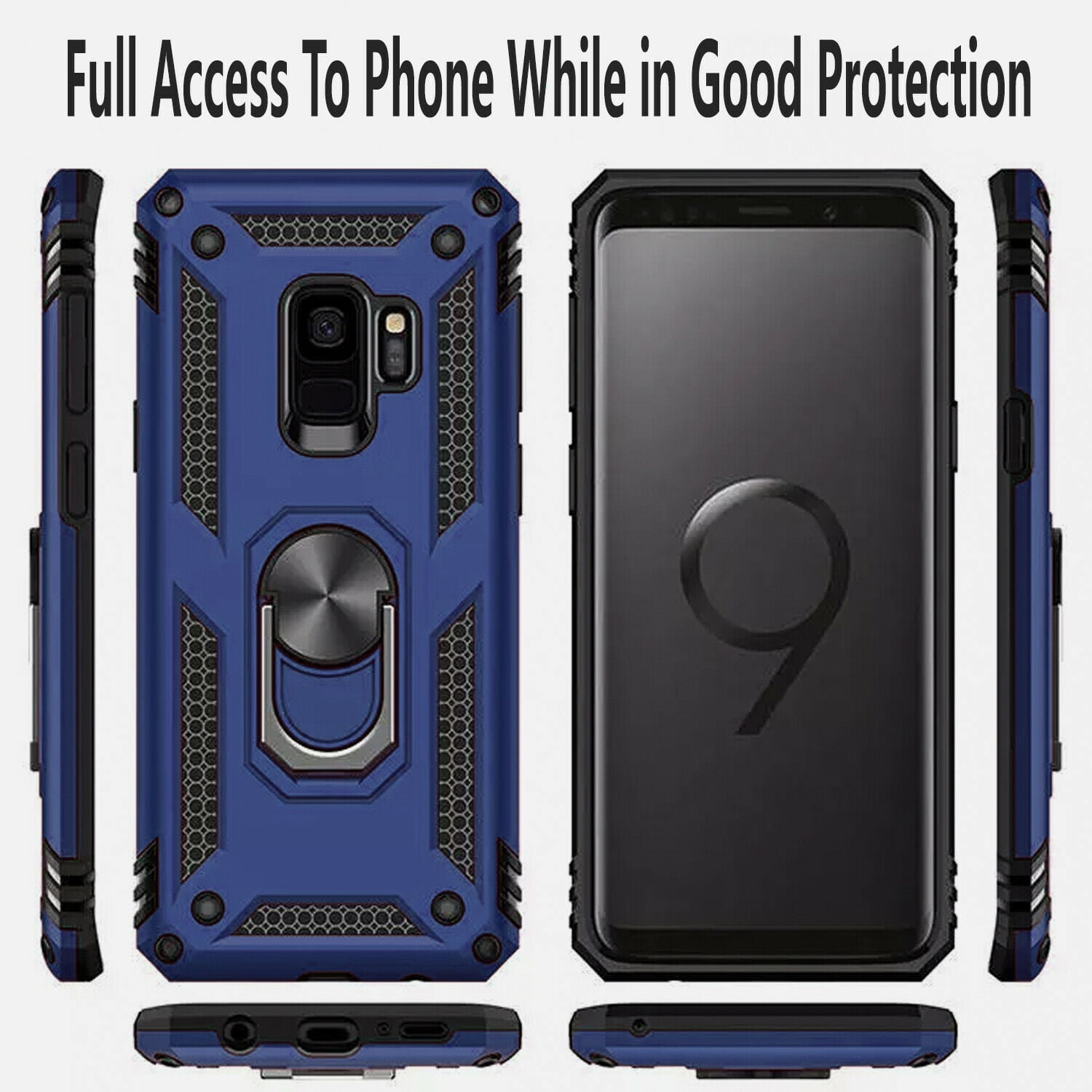 Samsung Galaxy S9 Plus Case, STARSHOP Drop Protection Ring Kickstand ...