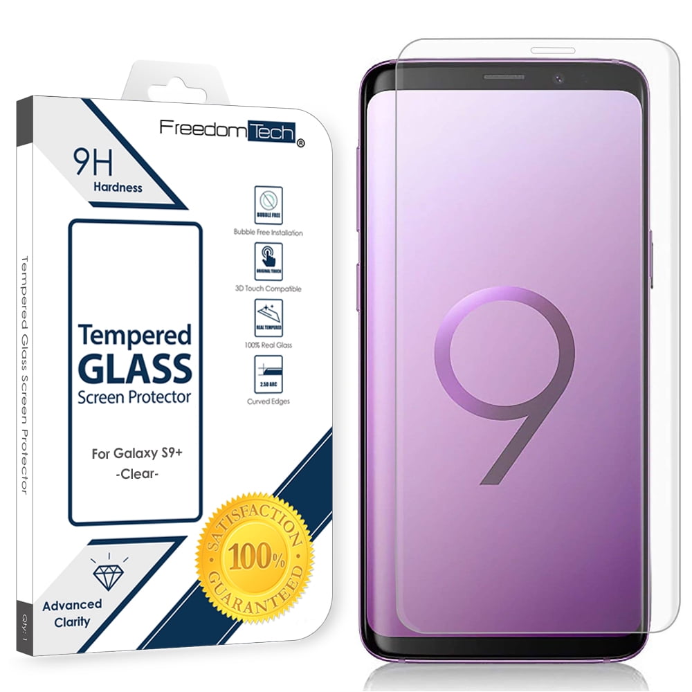 Samsung Galaxy S9 Plus Screen Protector Glass Film Full Cover 3D Curved ...