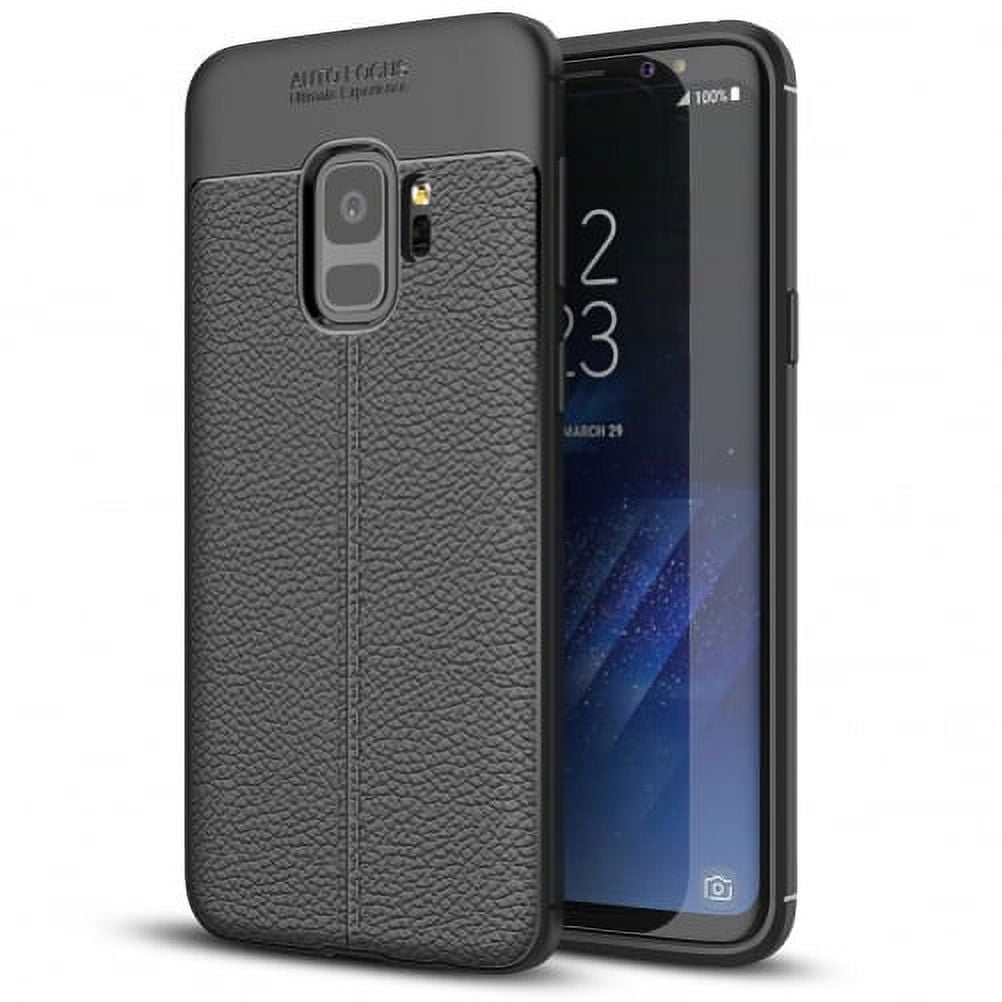 Samsung Galaxy S9 Plus Slim Fit PU Leather Case Cover Reinforced Bumper ...
