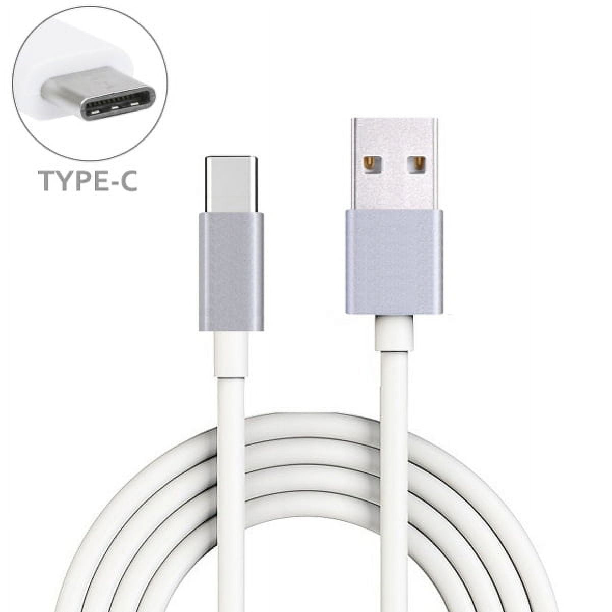 Samsung Galaxy S9+ S9, Note 8 Compatible White 6ft Long Type-C Cable ...