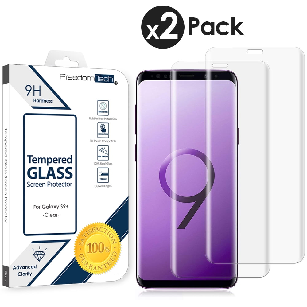 Samsung Galaxy S9+ Screen Protector 2-Pack Premium HD Clear Tempered ...