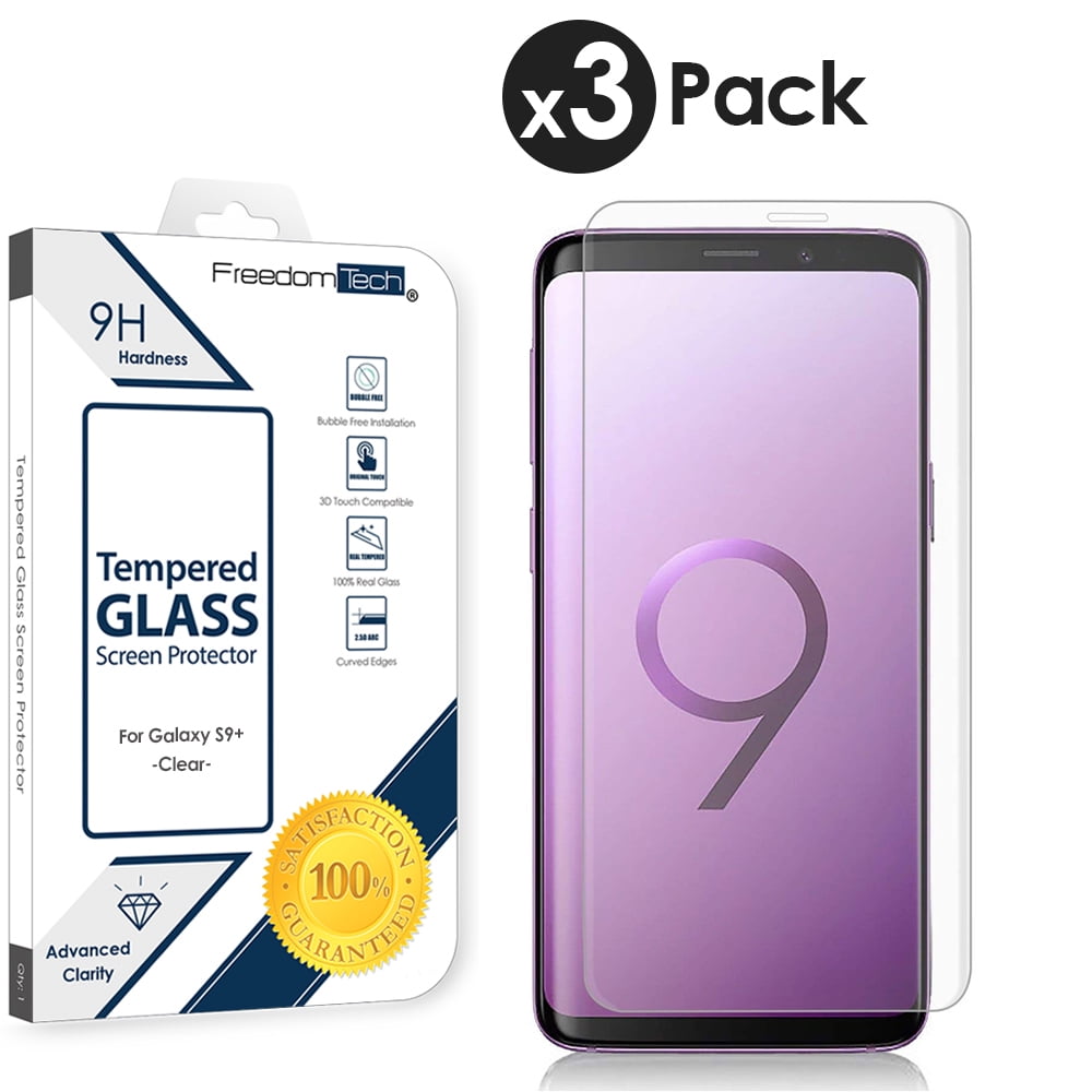 Samsung Galaxy S9+ Screen Protector 3-Pack Premium HD Clear Tempered ...