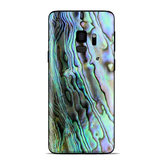 Samsung Galaxy S9 Skins Wrap - Abalone Ripples Green Blue Purple ...