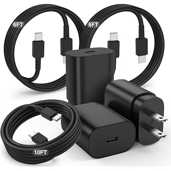 for Samsung Galaxy Super Fast Charging Cord Type C Charger, 25w Android Phone Charger Block & 6 ...