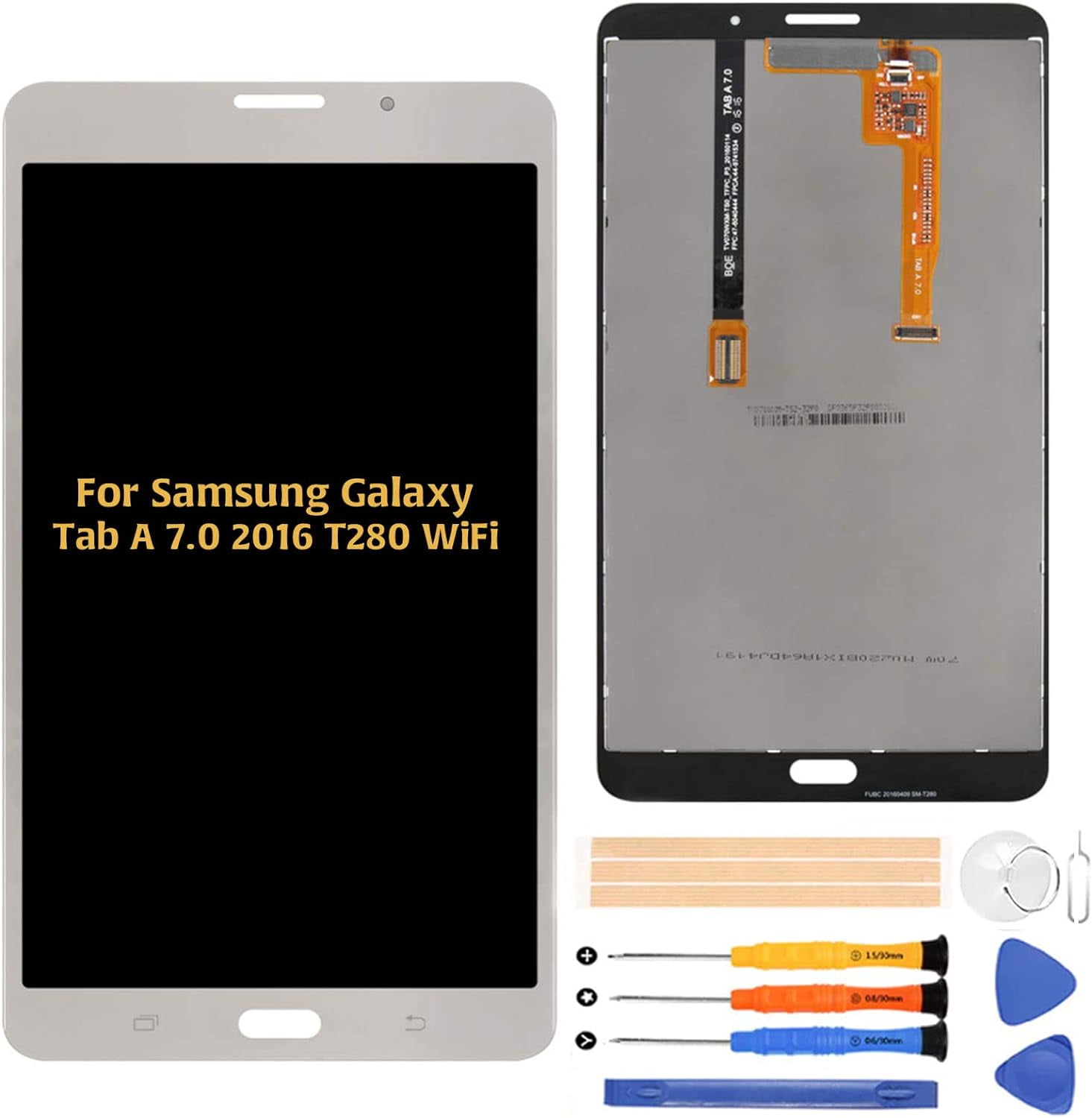 for Samsung Galaxy Tab A 7.0 2016 T280 Wi-Fi LCD Display Touch Screen Assembly Replacement Parts ...