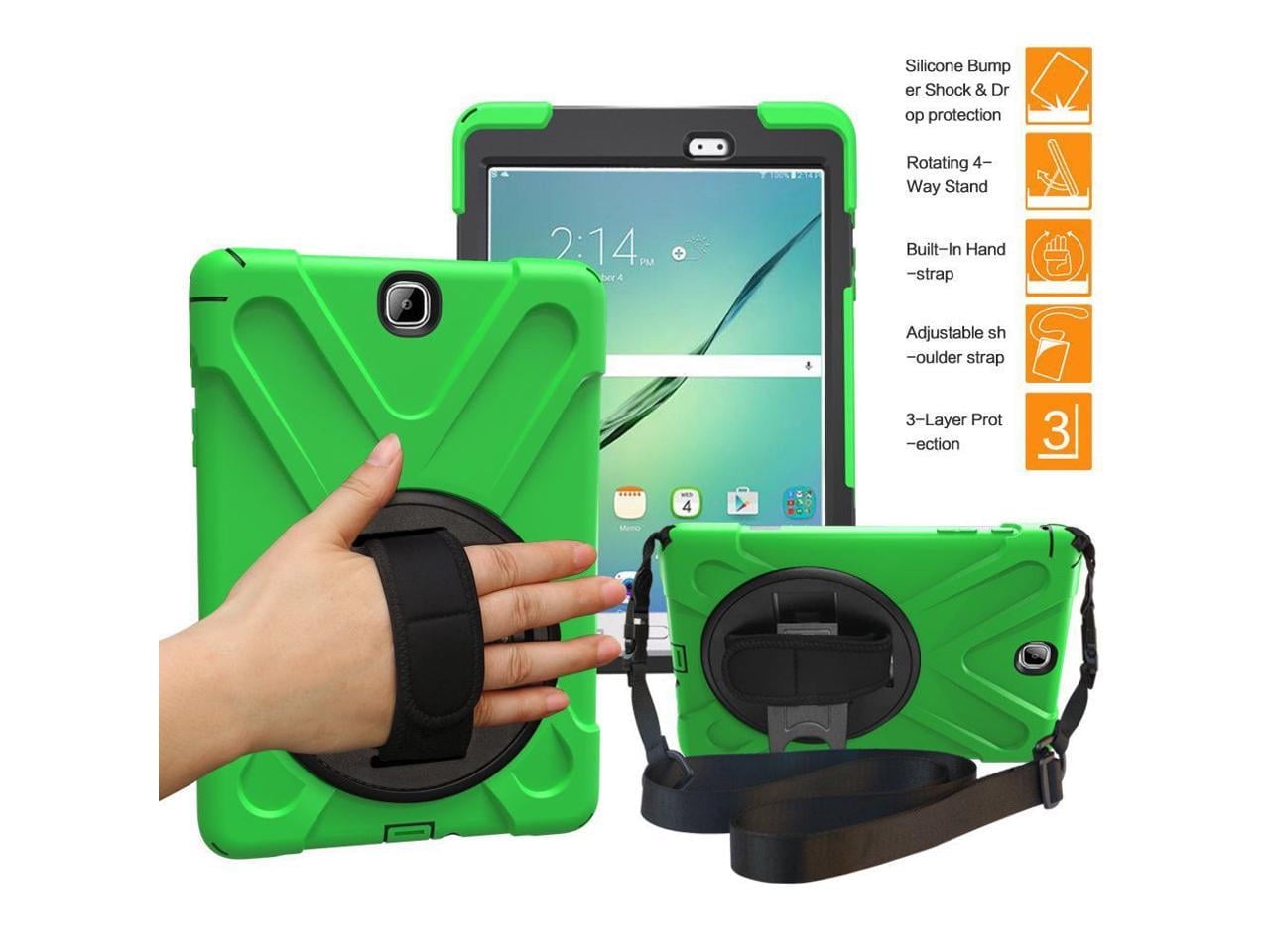 Samsung Galaxy Tab A 9.7 Case SM-T550 SM-T555 SM-P550 Full-Body Shock ...