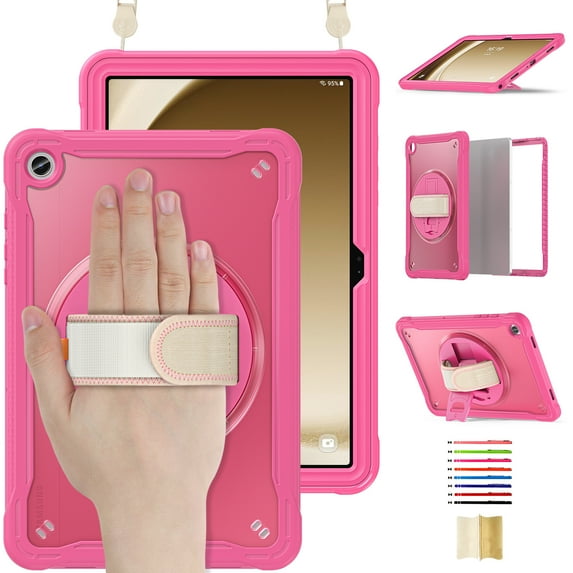 for Samsung Galaxy Tab A11+ 11.0" 2025 SM-X230 / SM-X235 / SM-X236B Rugged Case, 360 Rotating ...
