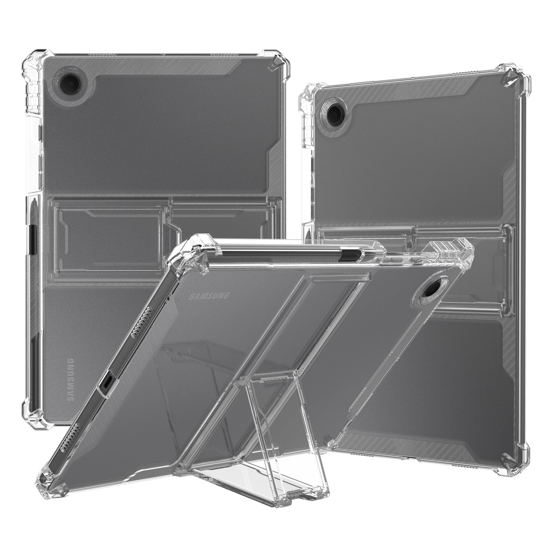 for Samsung Galaxy Tab A7 Lite 8.7 inch 2021 Clear Case with Adjustable ...