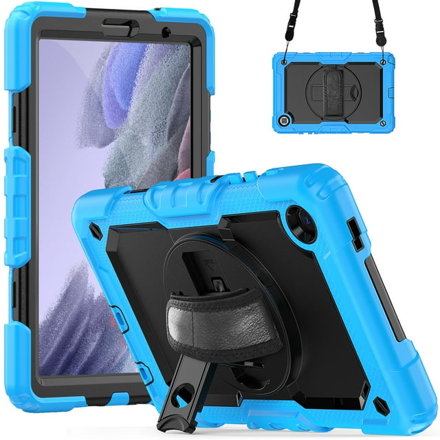 Samsung Galaxy Tab A7 Lite Case 8.7" with Screen Protector 360 Rotating ...