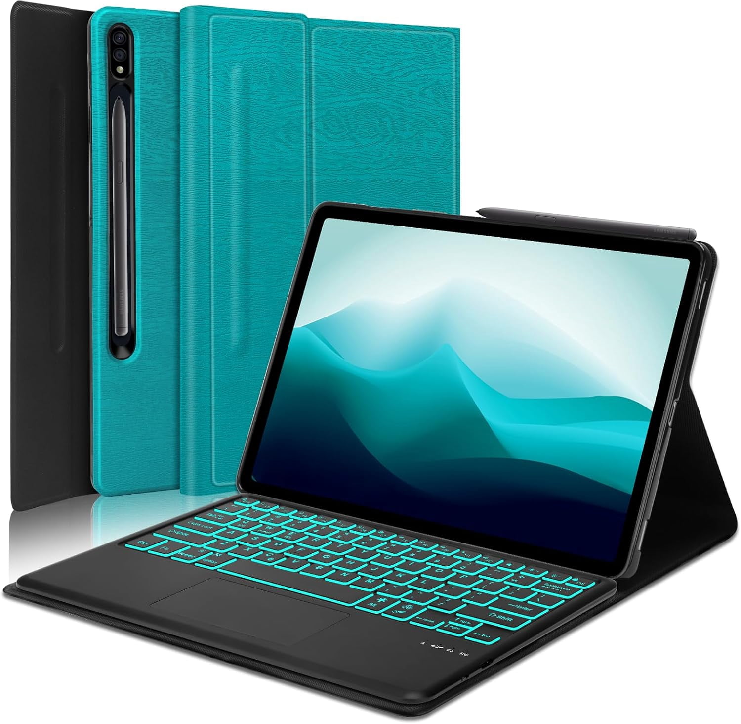 Samsung Galaxy Tab S8 Plus/S7 FE/S7 Plus Keyboard Case 12.4 inch, 7 ...
