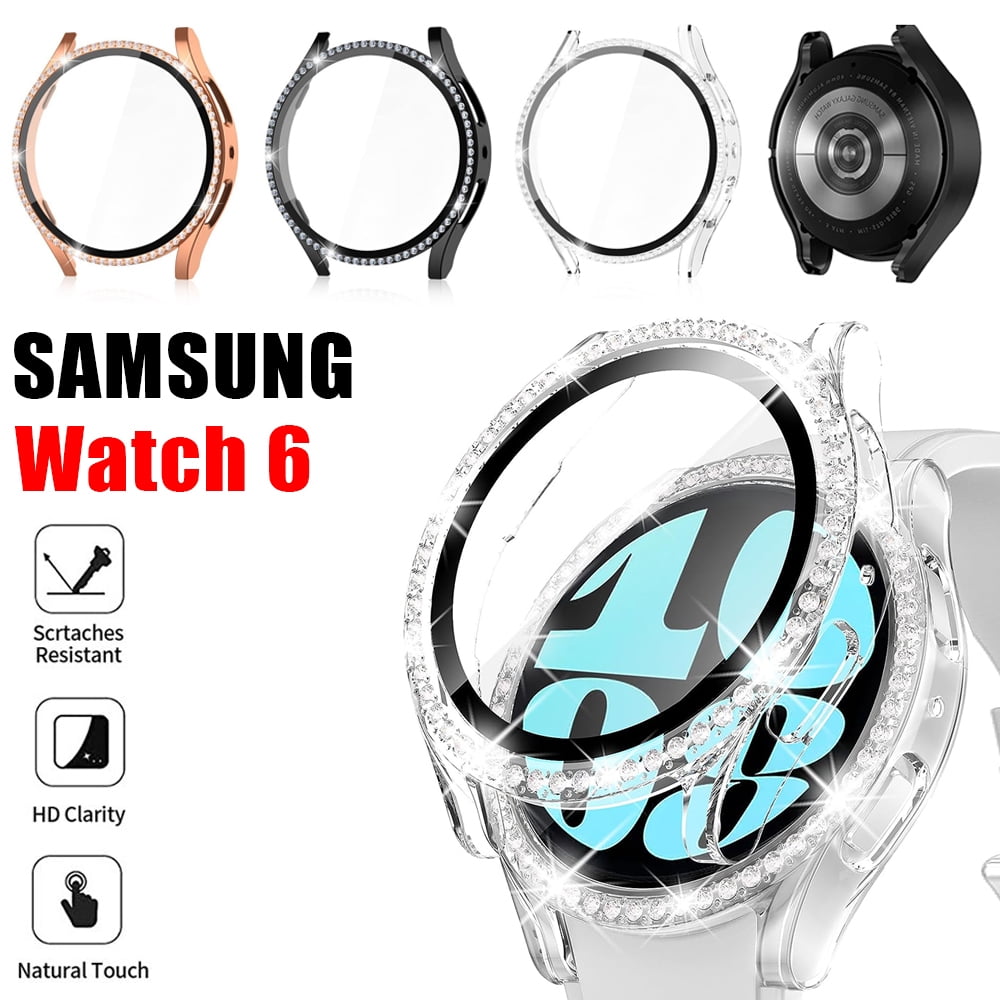 For Samsung Galaxy Watch 6 40mm Tempered Glass Protector Screen Case ...