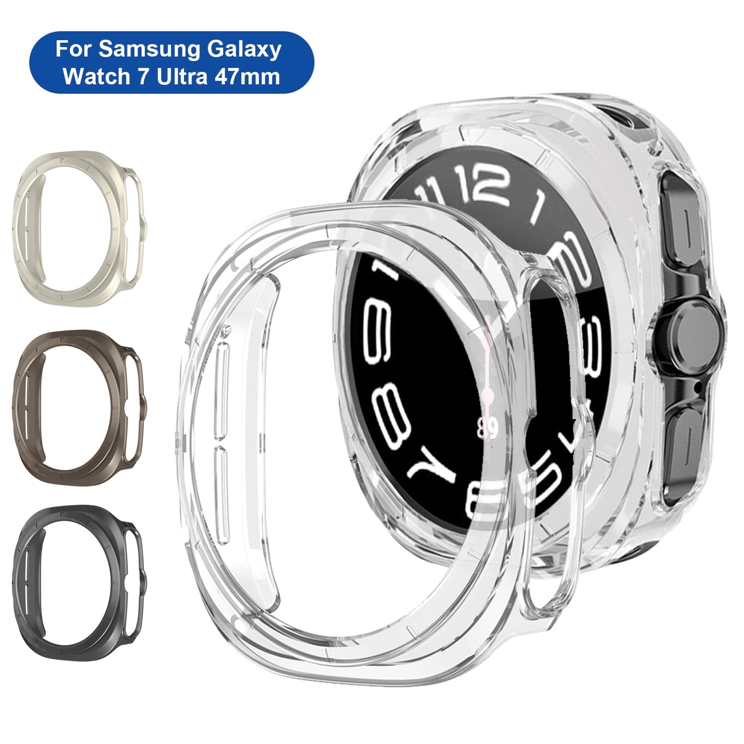 For 2025/2024 Samsung Galaxy Watch Ultra 47mm Screen Protector Case ...