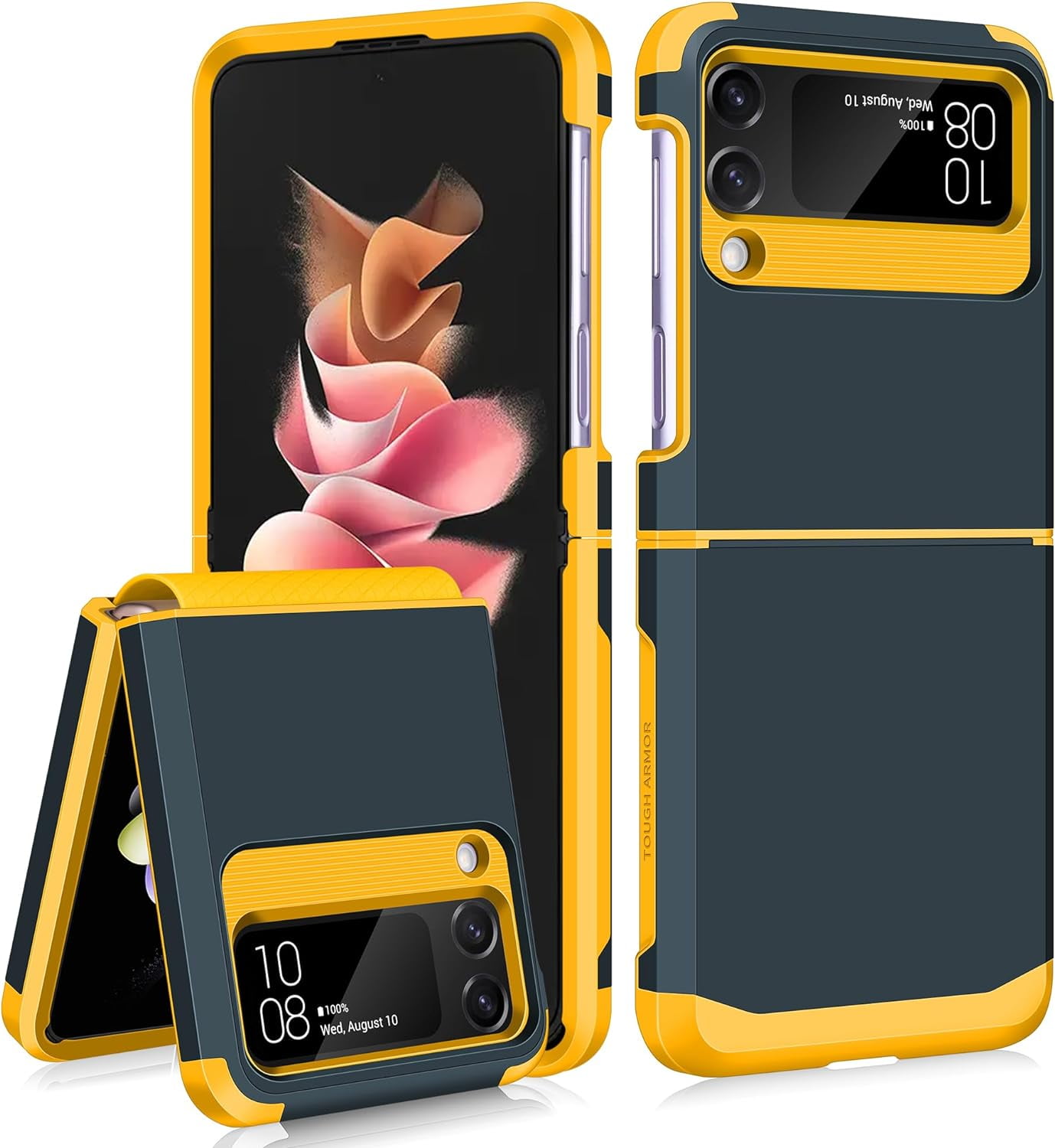 for Samsung Galaxy Z Flip 3 Case, Z Flip 3 Case with Upgraded Hinge ...