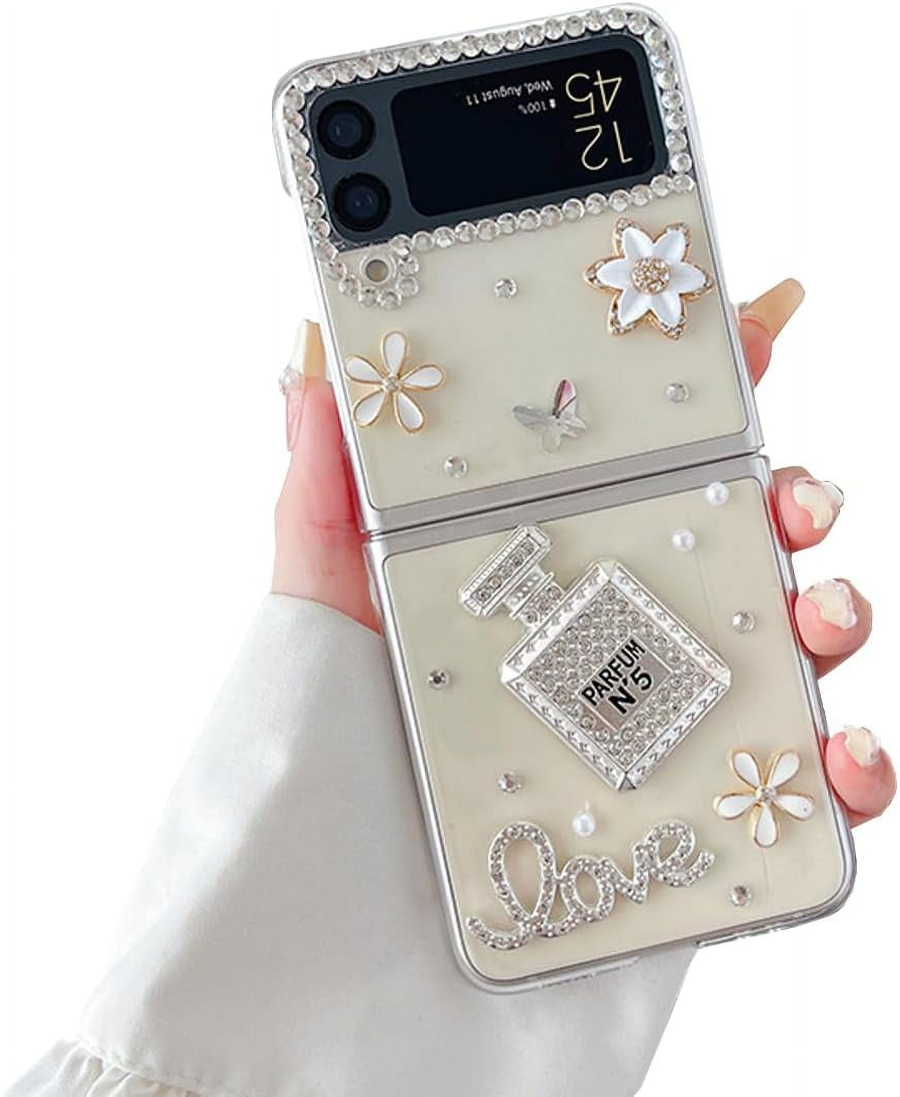 for Samsung Galaxy Z Flip 3 Diamond Perfume Bottle Case for Woman,3D ...