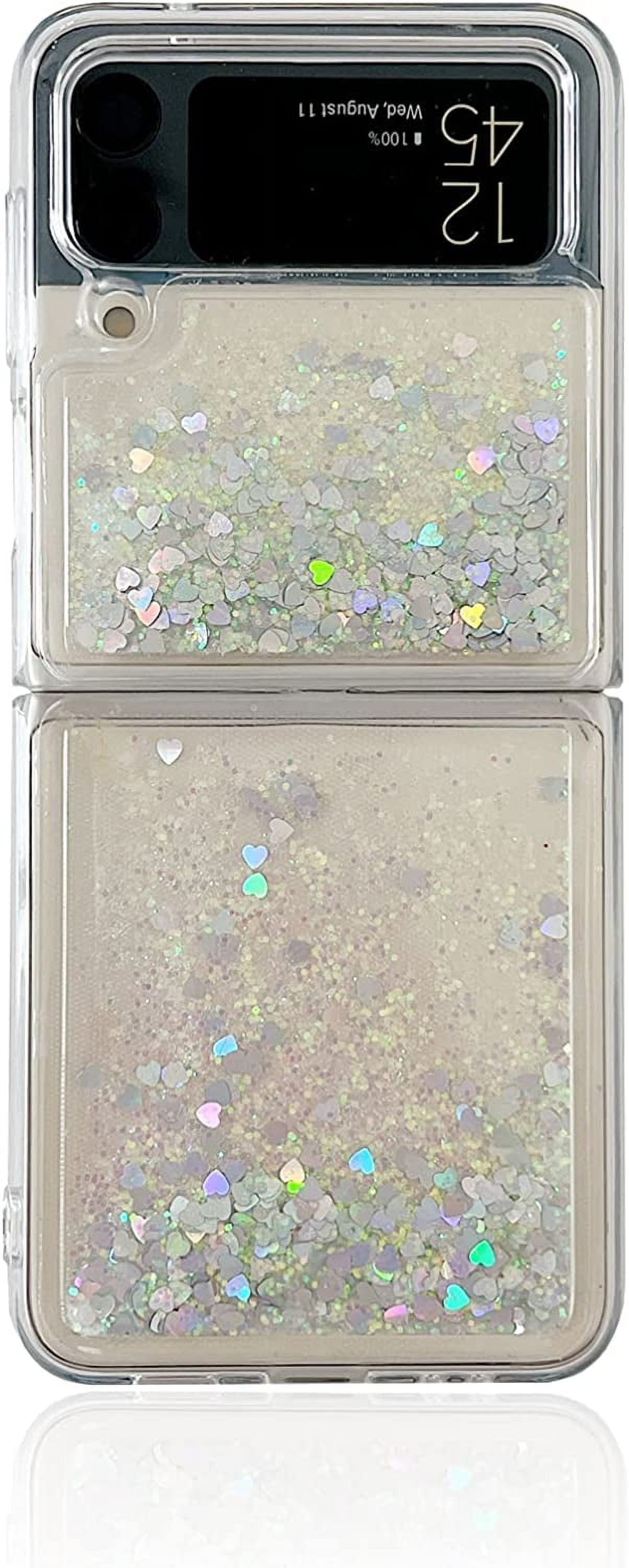 for Samsung Galaxy Z Flip 3 Glitter Case for Girls Women Liquid Bling ...