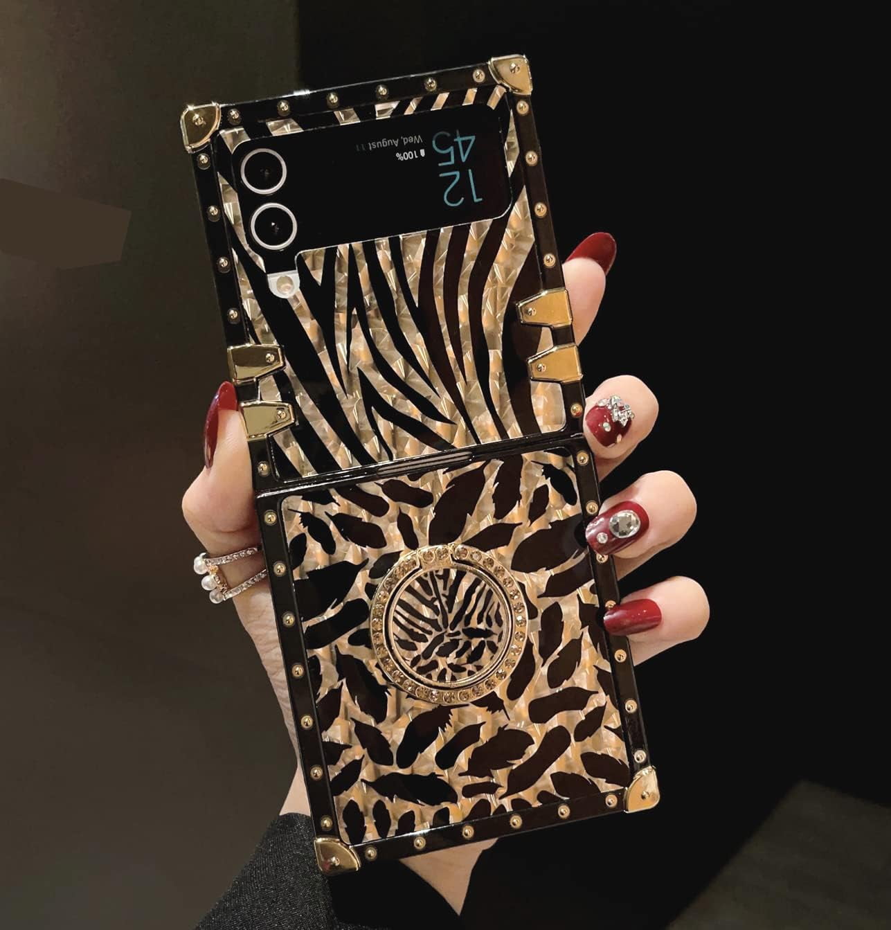 for Samsung Galaxy Z Flip 3 Trunk Case,Luxury for Women Girls Box ...