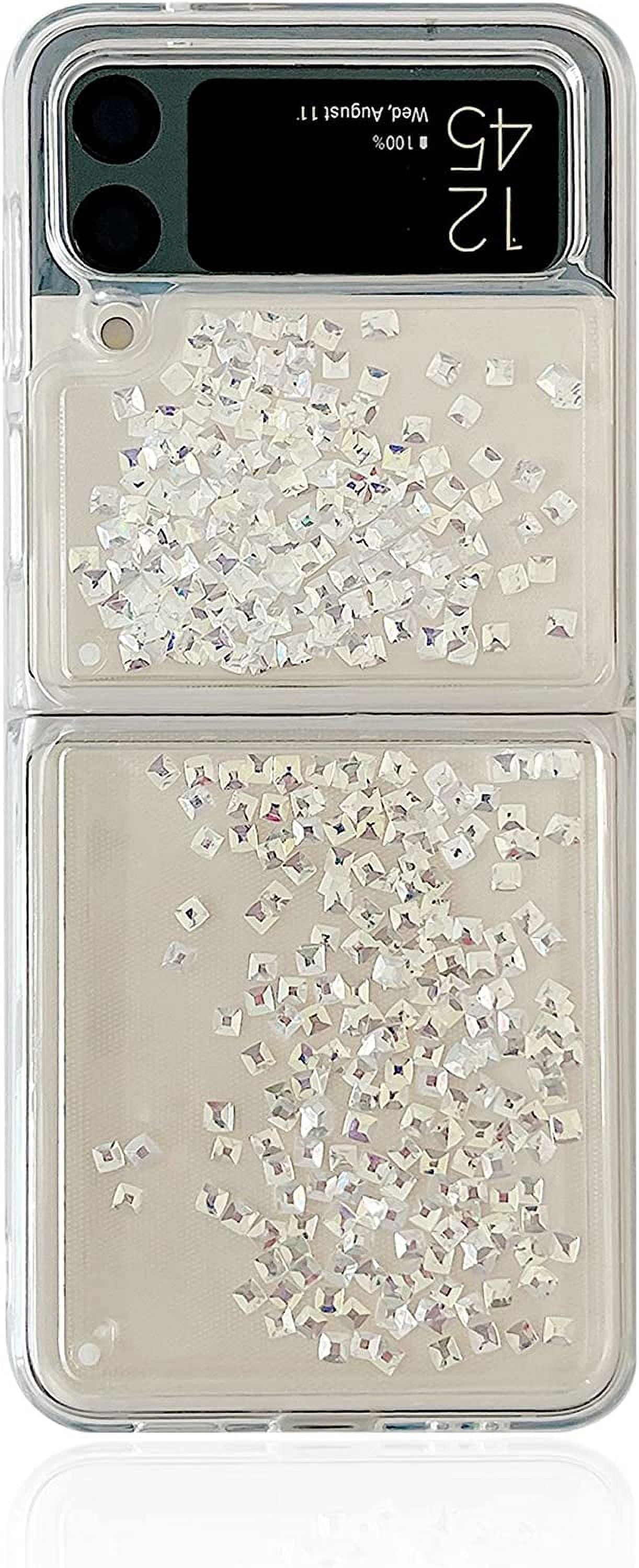 for Samsung Galaxy Z Flip 4 2022 Case,Glitter Case for Z Flip 4 Liquid Bling Sparkle Luxury ...