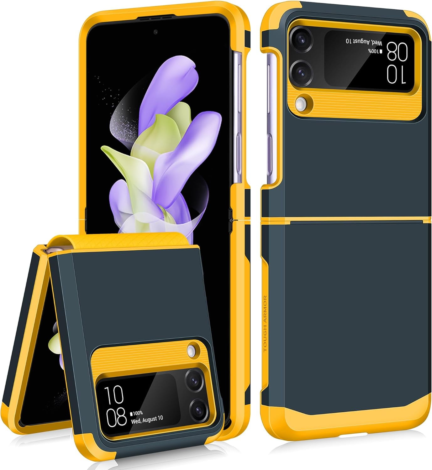 for Samsung Galaxy Z Flip 4 Case, Z Flip 4 Case with Upgraded Hinge ...