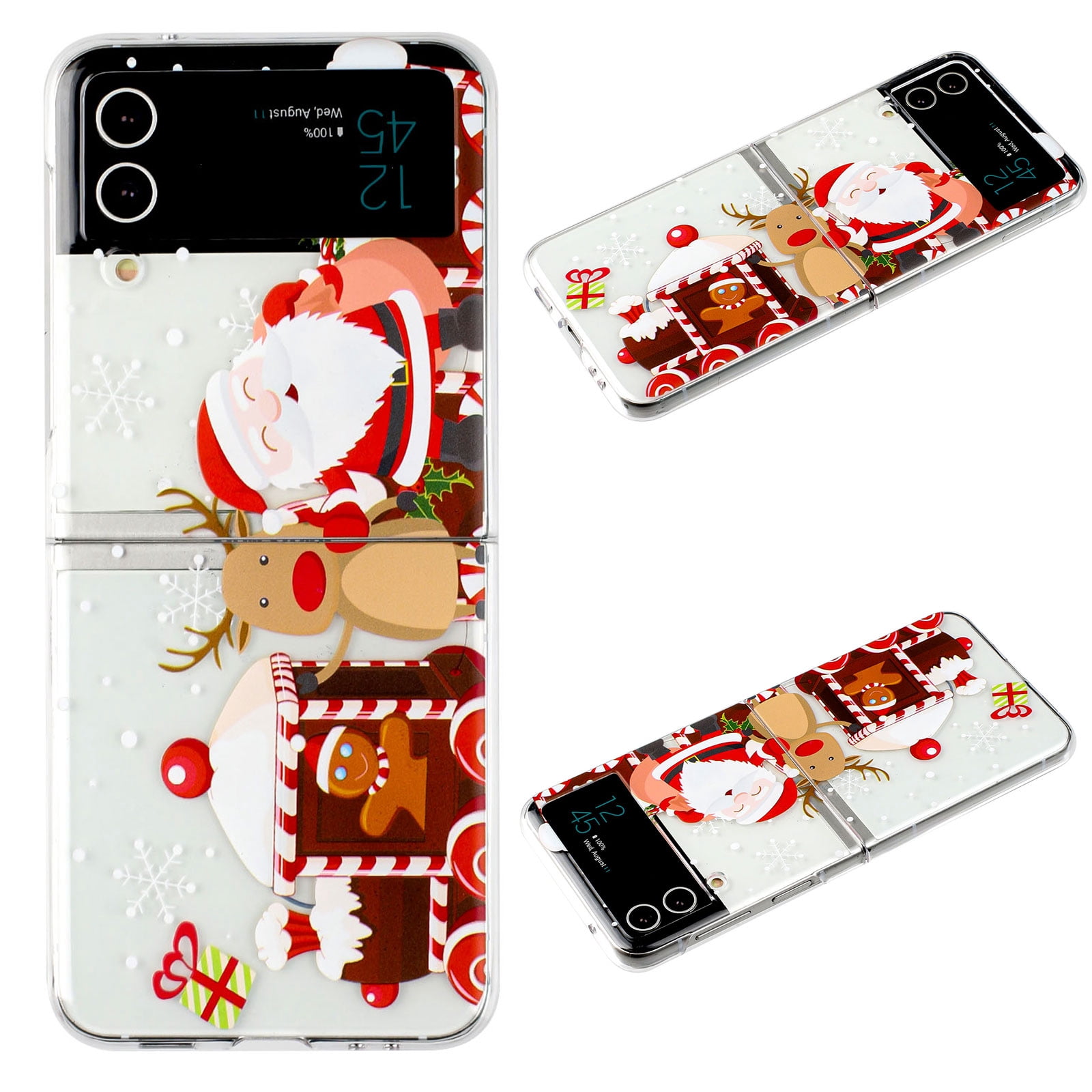 for Samsung Galaxy Z Flip 4 Christmas Case, Merry Christmas Design ...