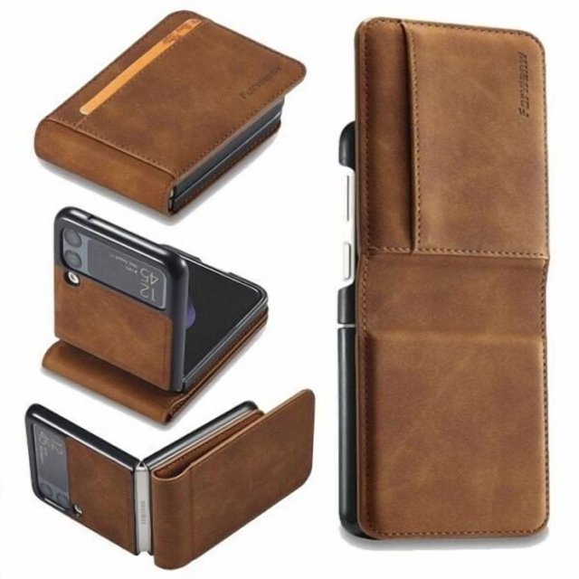 Samsung Galaxy Z Flip 4 Forwenw Wallet Leather Credit Card Holder Flip ...