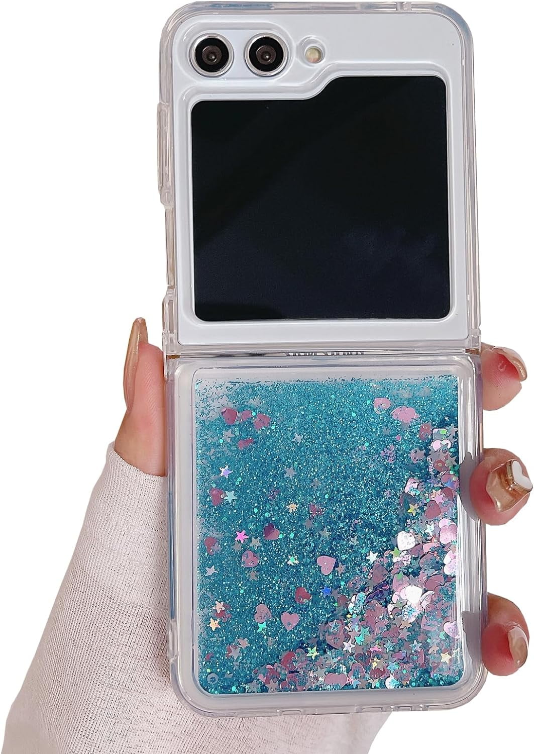 for Samsung Galaxy Z Flip 5 2023 Case,Glitter Case for Z Flip 5 Liquid ...