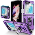 for Samsung Galaxy Z Flip 5 Case with Hinge Protection & Back Screen ...