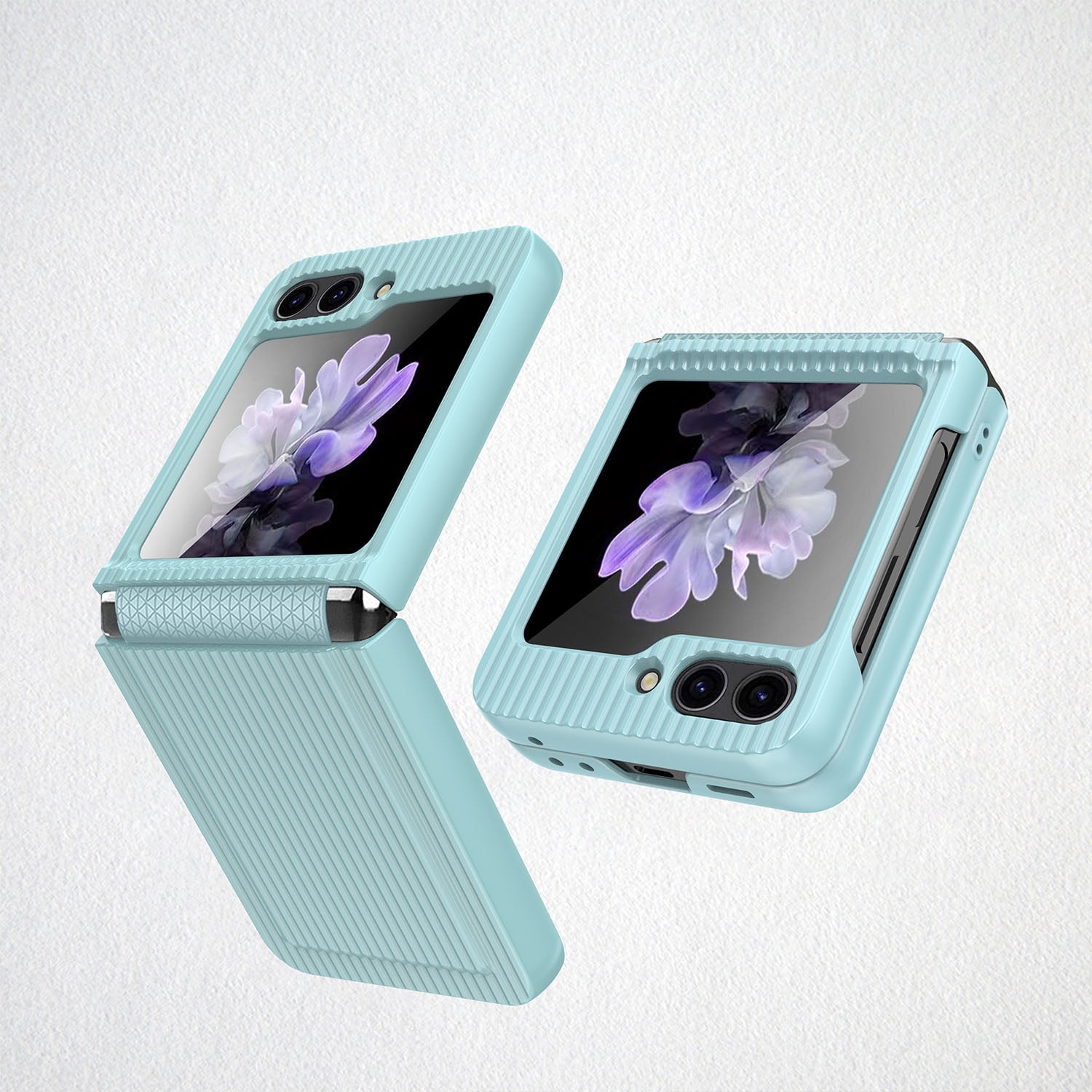 for Samsung Galaxy Z Flip 5 Case with Hinge Protection, [Built-in Glass ...