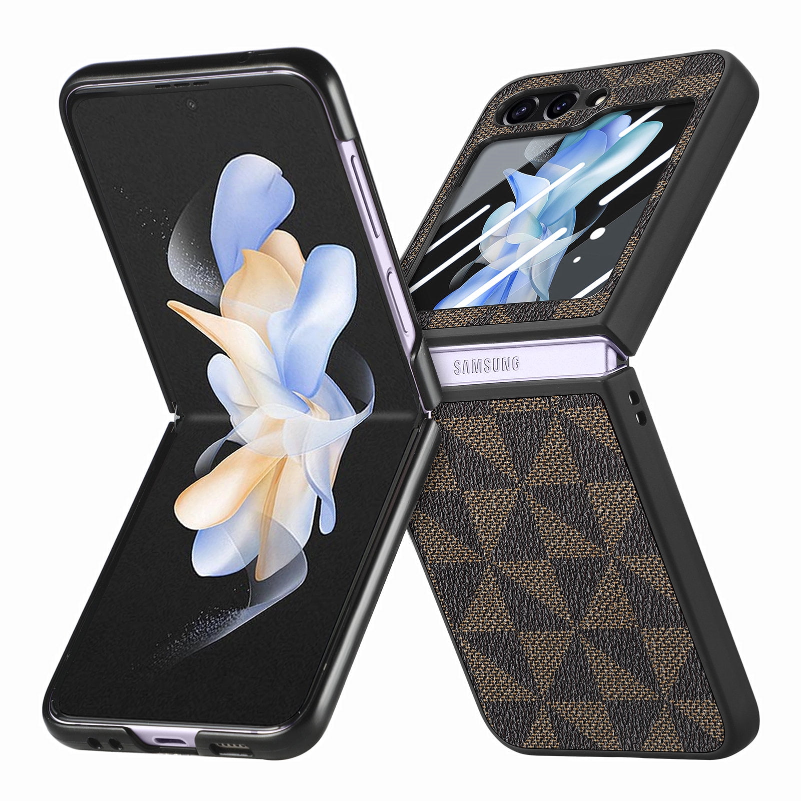 for Samsung Galaxy Z Flip 5 Case with Hinge Protection, Embossed Z Flip ...