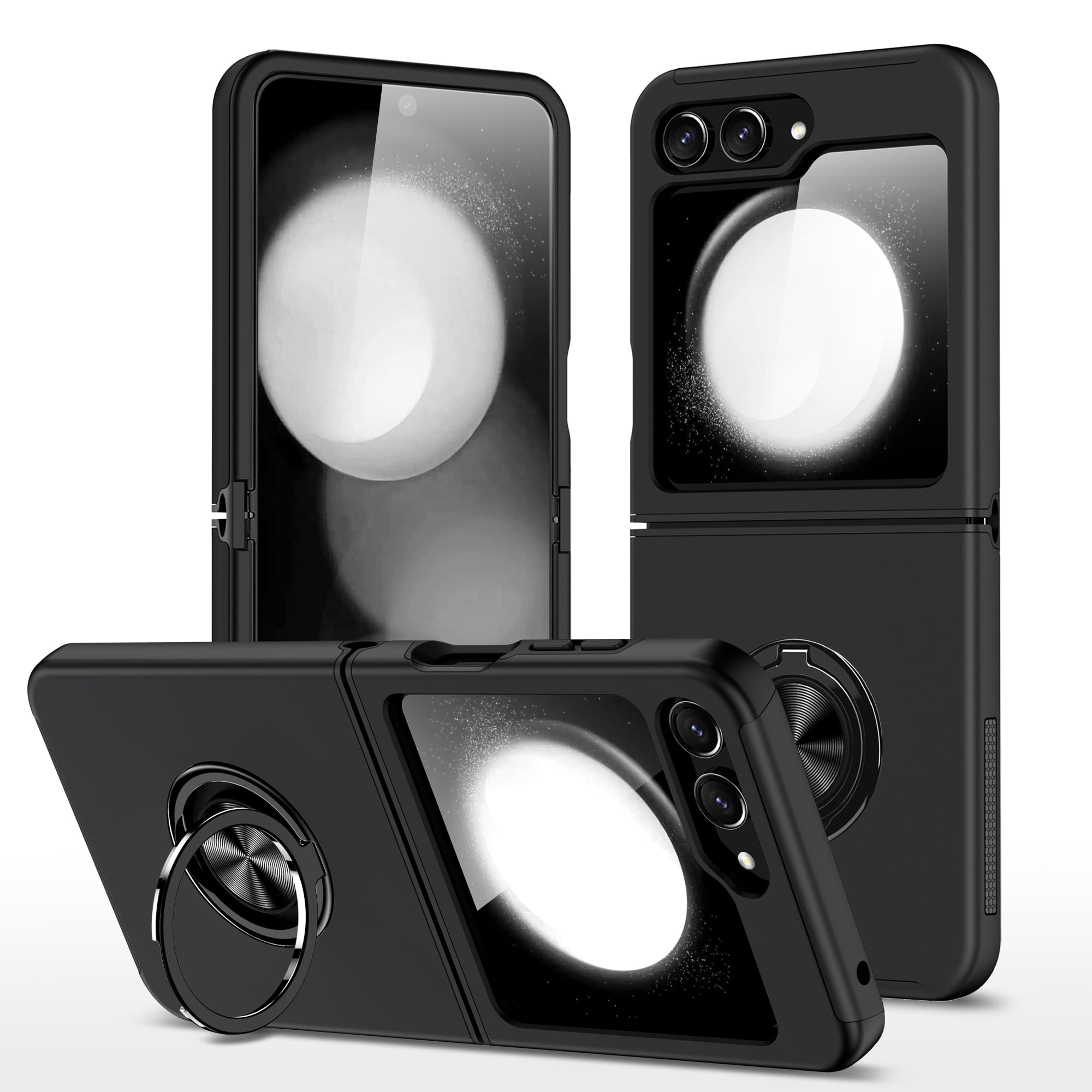 for Samsung Galaxy Z Flip 5 Case with Ring Stand, 360° Rotatable Ring ...