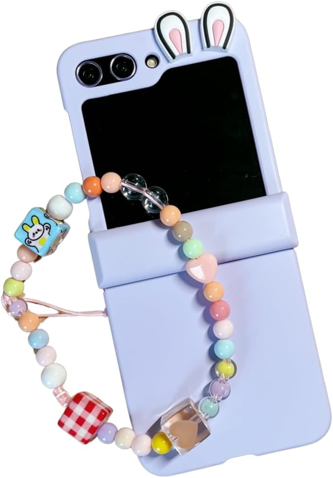 for Samsung Galaxy Z Flip 5 Case, Women Girls Fun Bunny Ears Cute ...