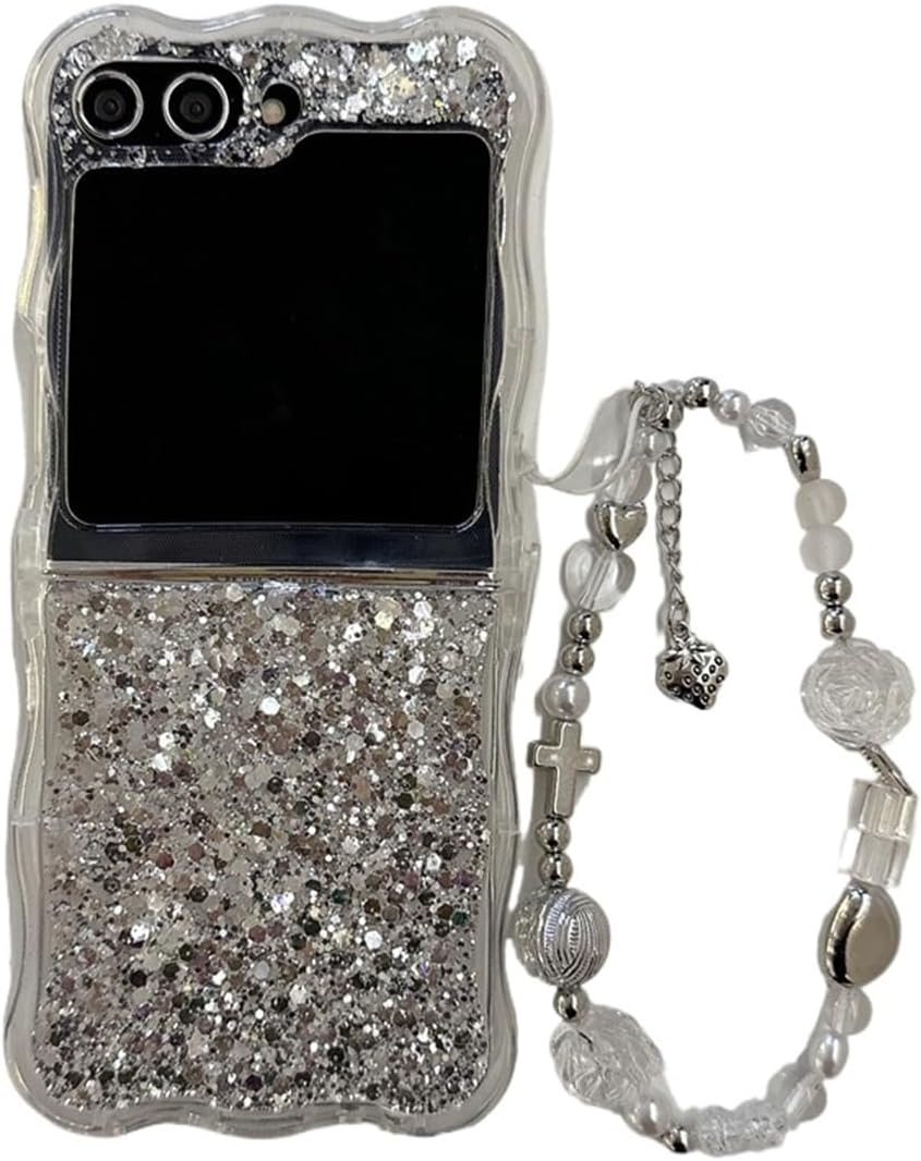 for Samsung Galaxy Z Flip 5 Glitter Bling Rhinestone Case,Cute Luxury Sparkle Shiny Women Girls ...
