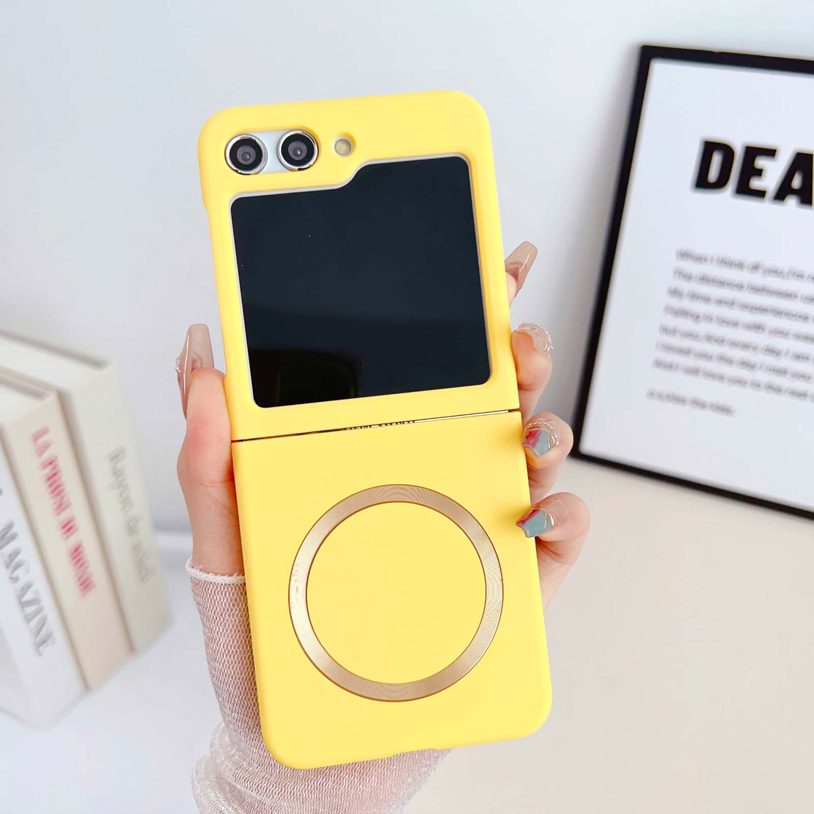 for Samsung Galaxy Z Flip 5 Magnetic Phone Case,[Hard PC][Reinforced ...