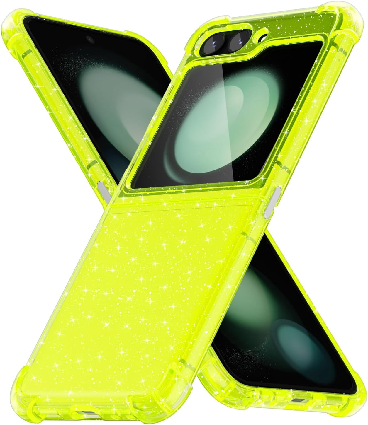 for Samsung Galaxy Z Flip 5 Phone Case Clear Glitter, Cute Sparkle ...