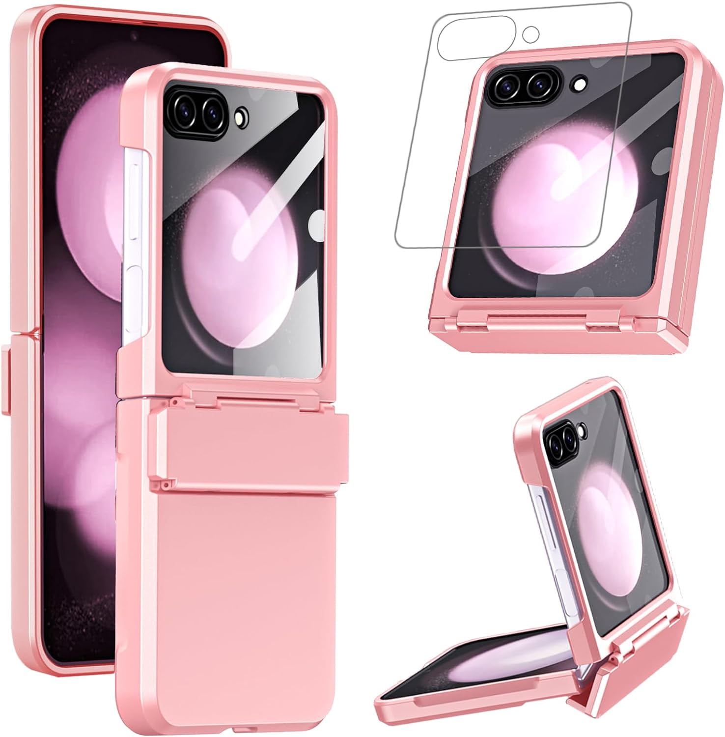 for Samsung Galaxy Z Flip 5 Slim Case, [Integrated Screen Protector ...