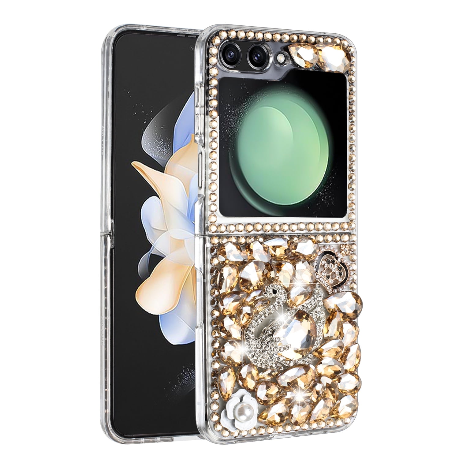 For Samsung Galaxy Z Flip 6 Bling Clear Crystal 3d Full Diamonds Luxury